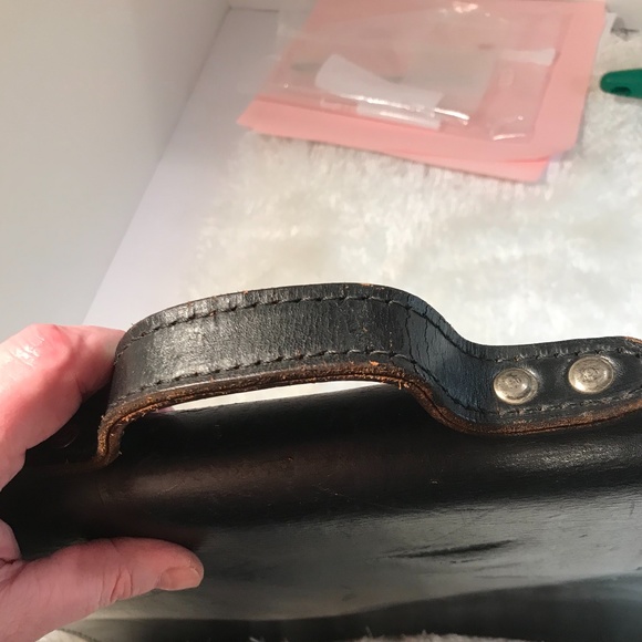 Bags | Mens Briefcase Worn In Look Leather | Poshmark